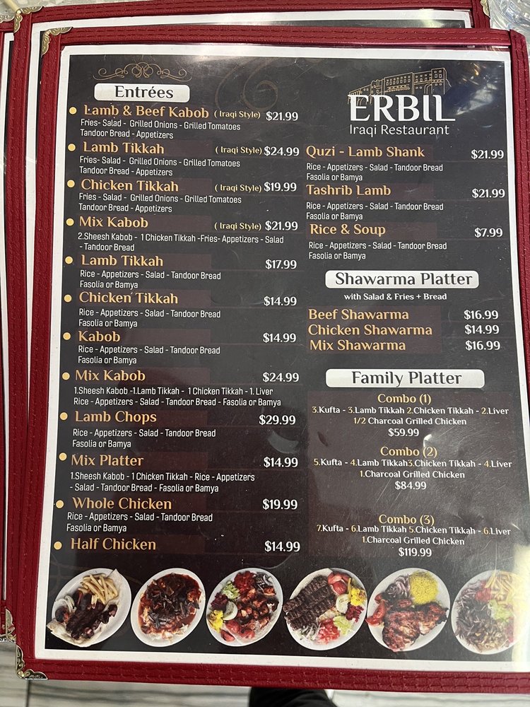 ERBIL IRAQI RESTAURANT - Fairfax, Virginia - Middle Eastern ...