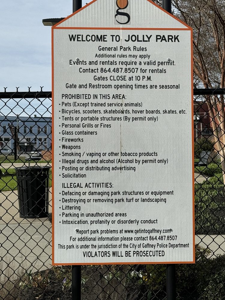 HENRY L JOLLY PARK - Updated July 2025 - 102 Railroad Ave, Gaffney ...