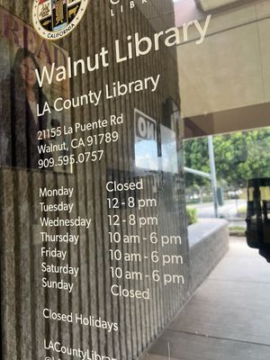 LA COUNTY LIBRARY - WALNUT LIBRARY - Updated December 2025 - 22 Photos ...