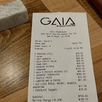 GAIA STEAKHOUSE - Updated July 2024 - 149 Photos & 44 Reviews - 1820 St ...