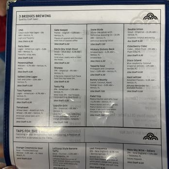 3 BRIDGES BREWING Venice Gardens, FL - Updated November 2024 - 30 ...