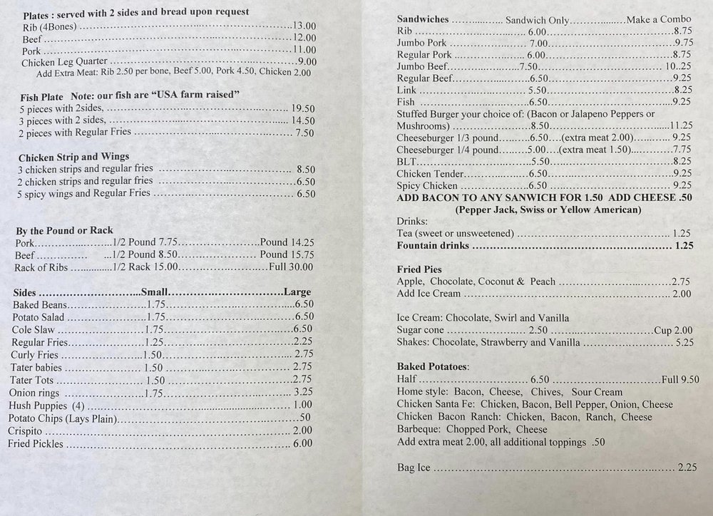 TRIPLE CROSS BBQ AND MORE - Updated October 2025 - 730 Hwy 35 N, Rison ...