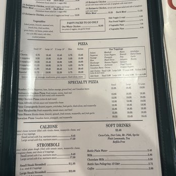Ciao pizza menu store