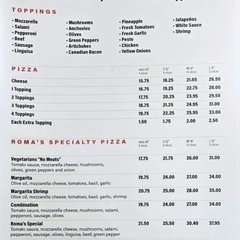 ROMAS PIZZERIA - Updated September 2025 - 412 Photos & 579 Reviews ...