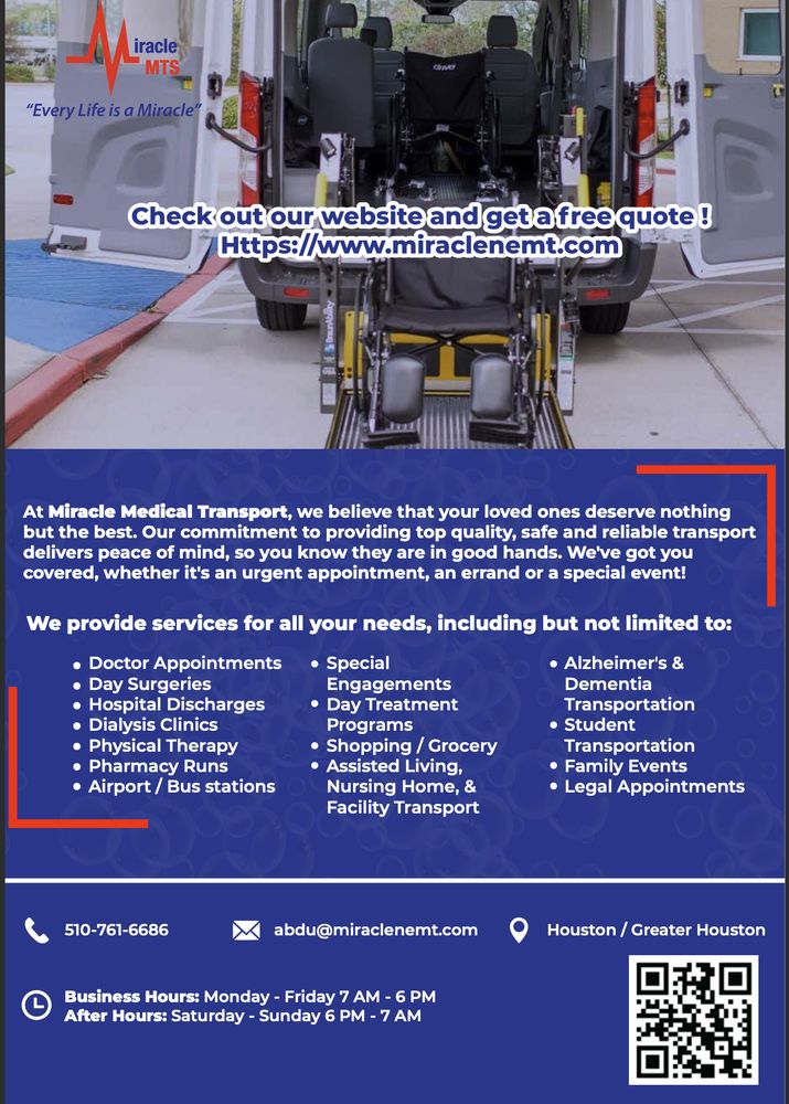 MIRACLE MEDICAL TRANSPORT - Updated March 2026 - 15 Photos - Houston ...