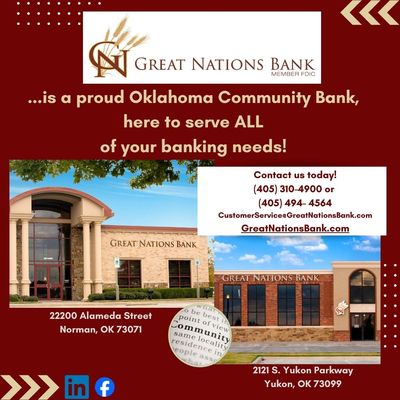GREAT NATIONS BANK - Updated July 2025 - 2121 S Yukon Pkwy, Yukon ...