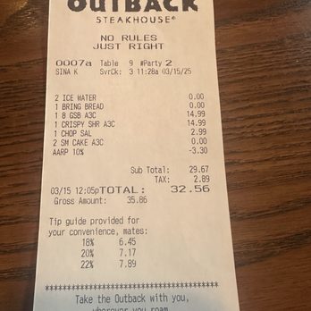 OUTBACK STEAKHOUSE - Updated August 2025 - 169 Photos & 207 Reviews ...