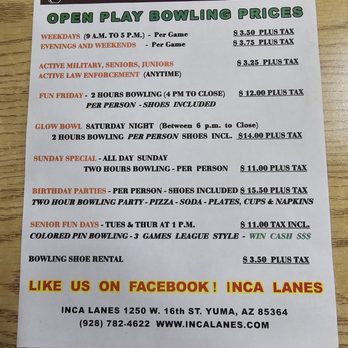 INCA LANES - Updated October 2025 - 27 Reviews - 1250 W 16th St, Yuma ...