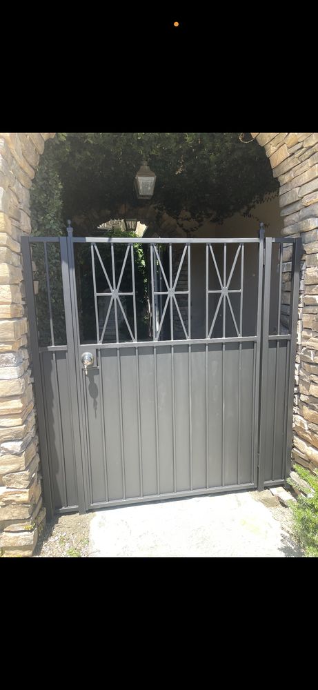 New custom metal Entrance Gate In Newport Beach By oc local garage ...