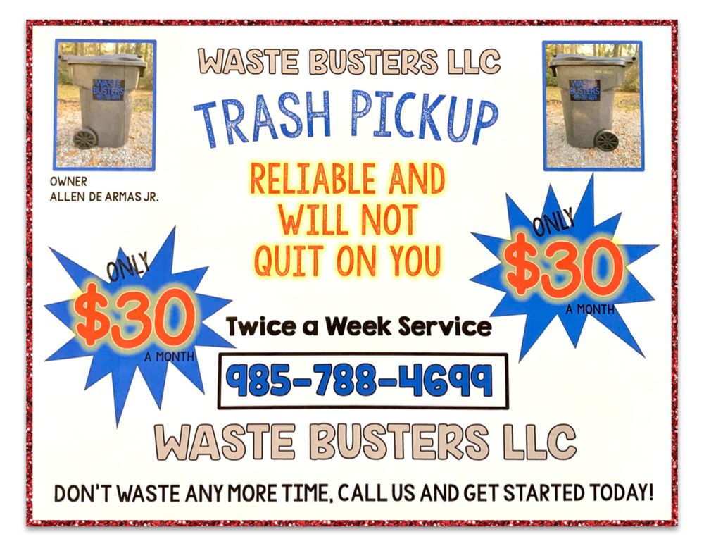 WASTE BUSTERS - Updated February 2025 - Request a Quote - Lacombe ...