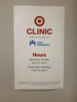 TARGET CLINIC CARE PROVIDED BY KAISER PERMANENTE - Updated October 2025 ...