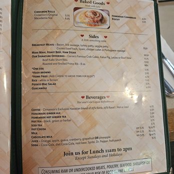 CINNAMON’S RESTAURANT - 5031 Photos & 3237 Reviews - 315 Uluniu St ...