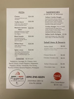 PASSALINQUA’S PIZZERIA - 2319 West 38th St, Erie, Pennsylvania - Pizza ...