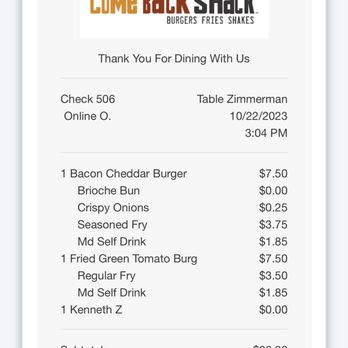 COME BACK SHACK - Updated July 2024 - 256 Photos & 502 Reviews - 1521 ...