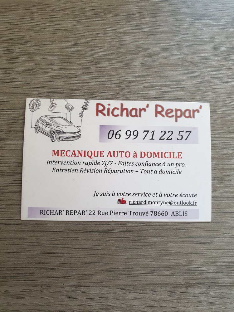 RICHAR’ REPAR’ - Updated March 2024 - 22 rue Pierre Trouvé, Ablis ...