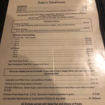 BABE’S STEAKHOUSE - Updated October 2025 - 19 Reviews - 211 Isabella St ...