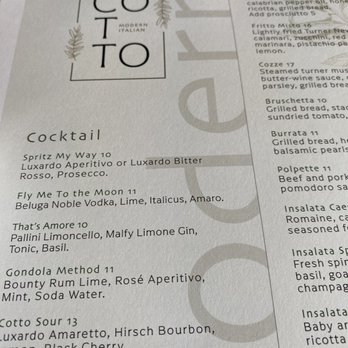 COTTO MODERN ITALIAN - Updated November 2024 - 139 Photos & 109 Reviews ...