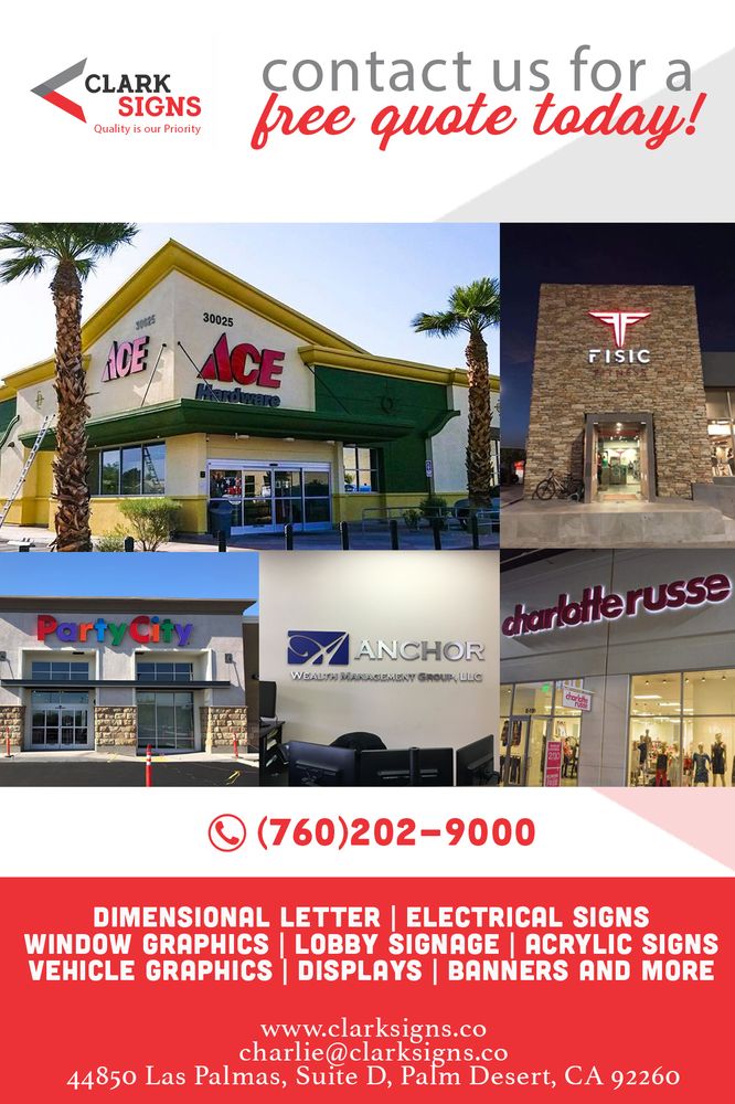 CLARK SIGNS - 44850 Las Palmas Ave, Palm Desert, California ...