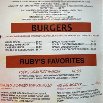 RUBY’S OLD FASHIONED HAMBURGERS - Updated June 2024 - 52 Photos & 35 ...