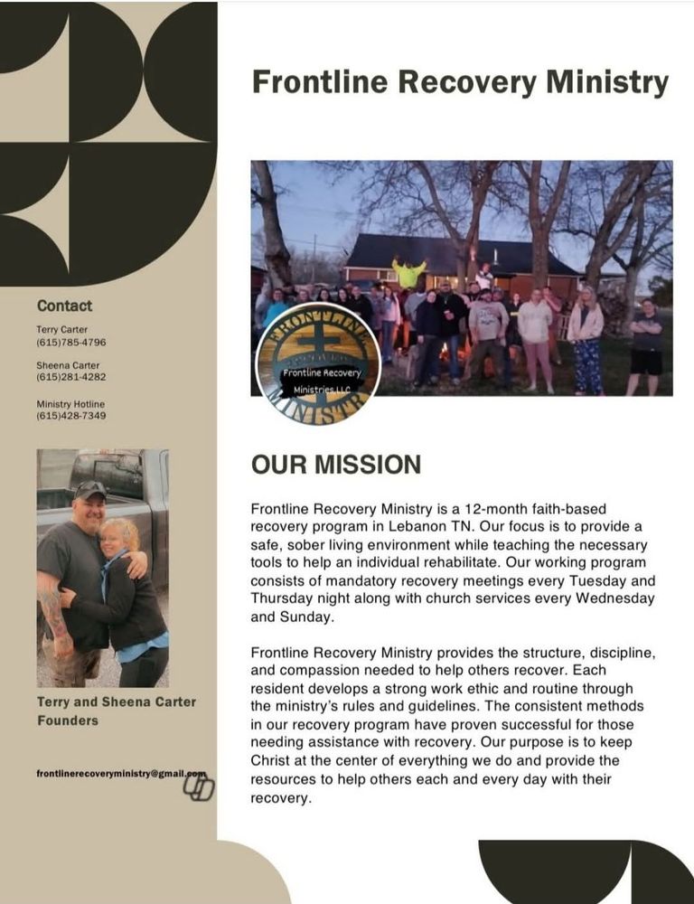 FRONTLINE RECOVERY MINISTRIES - Updated December 2025 - 2737 Sparta ...