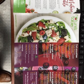 Nature’s Table Menu | Cabinets Matttroy