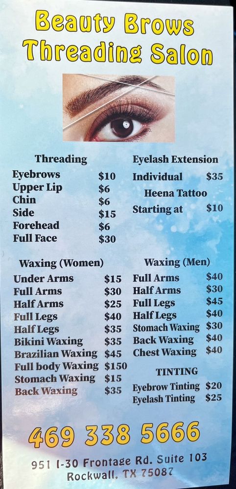 BEAUTY BROWS THREADING SALON - Updated September 2025 - 951 I-30 ...