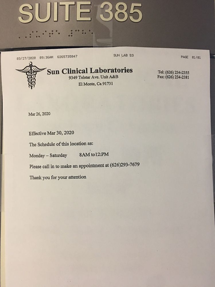 SUN CLINICAL LAB - 10 Photos & 22 Reviews - 207 S Santa Anita Ave, San ...