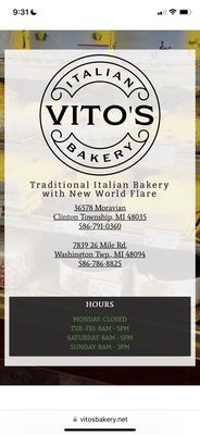 VITO’S BAKERY - Updated December 2025 - 15 Photos & 15 Reviews - 7839 ...
