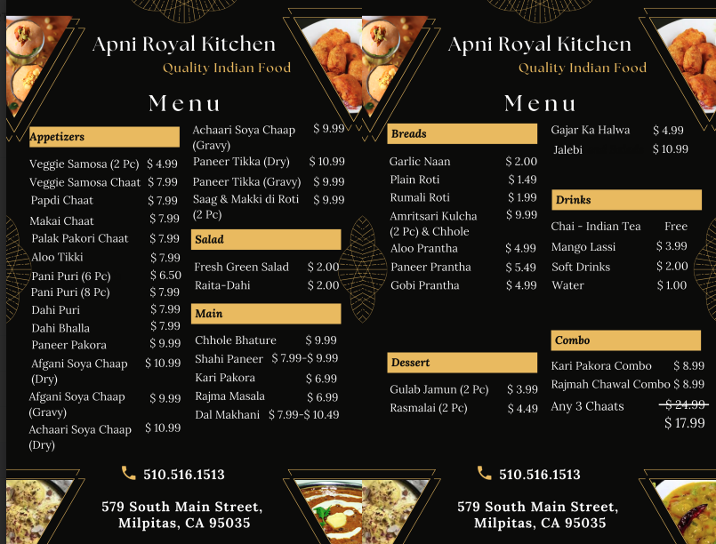 APNI ROYAL KITCHEN - Updated July 2025 - 579 S Main St, Milpitas ...