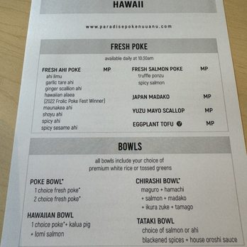 PARADISE POKE HAWAII - NUUANU - Updated November 2024 - 790 Photos ...
