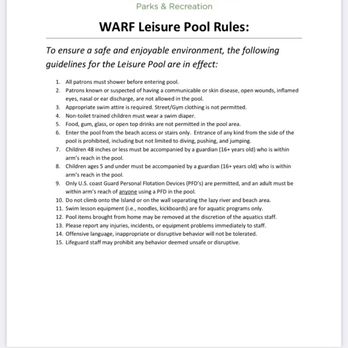 WARRENTON AQUATIC AND RECREATION FACILITY - Updated November 2025 - 55 ...