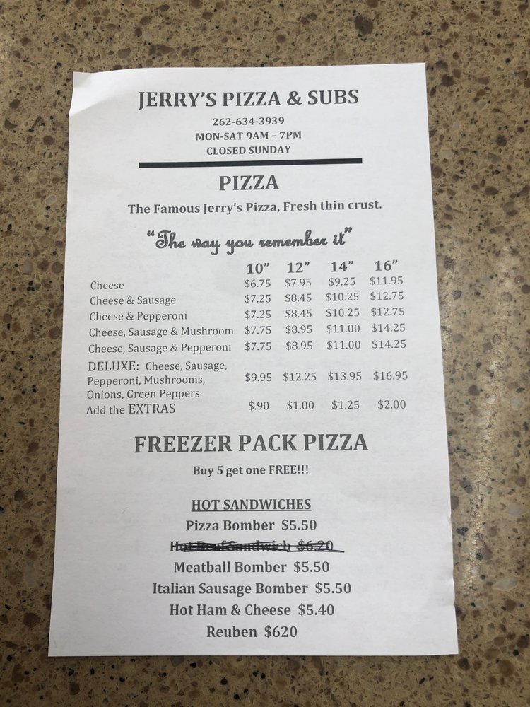JERRY’S FRESH PIZZA - Updated September 2024 - 11 Reviews - 1823 Durand ...