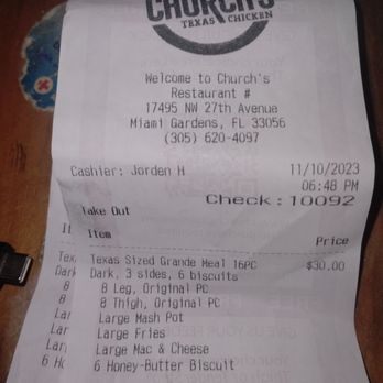 Church's Chicken Pembroke Pines, FL - Last Updated November 2025 - Yelp