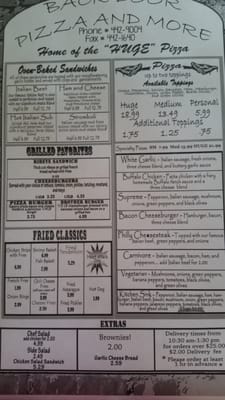 BACKDOOR PIZZA & MORE - Updated December 2025 - 30 Reviews - 1000 N ...