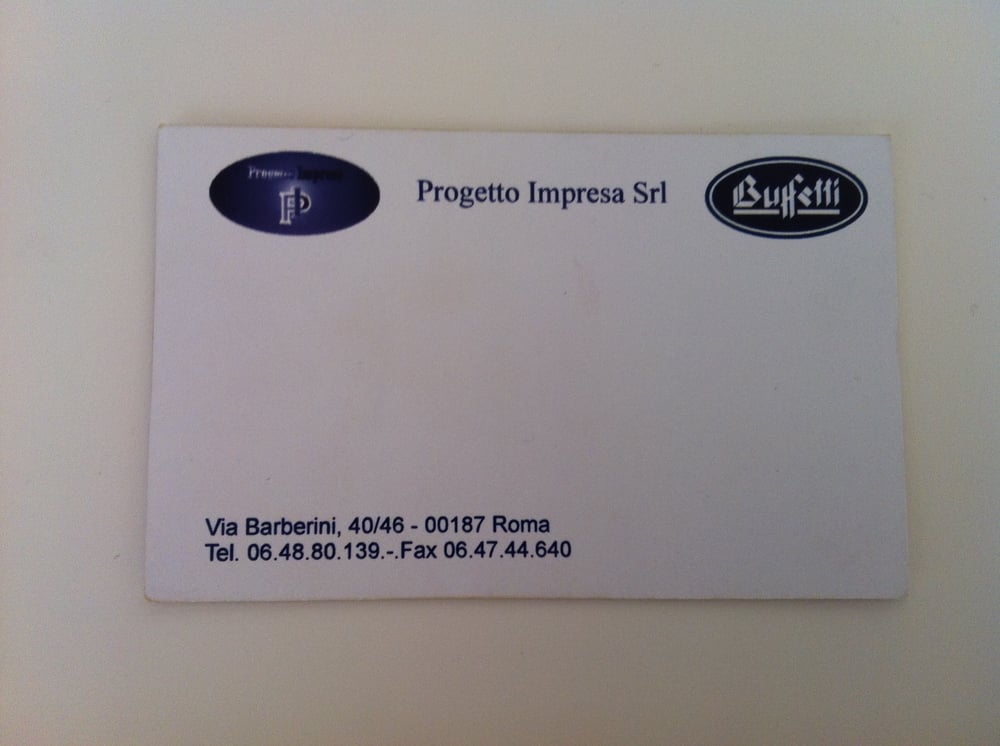 BUFFETTI PROGETTO IMPRESA - Via Barberini 40, Roma, Italy - Yelp ...