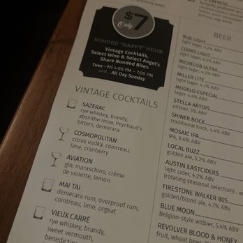 BOTTLED IN BOND COCKTAIL PARLOUR & KITCHEN - Updated August 2024 - 701 ...
