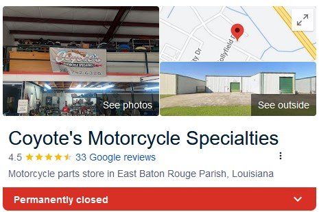 COYOTE’S MOTORCYCLE SPECIALTIES - Updated January 2026 - 11635 ...