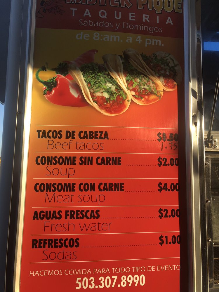 MR PIQUE TACOS - Food Trucks - 6005 SE Tv Hwy, Hillsboro , OR ...