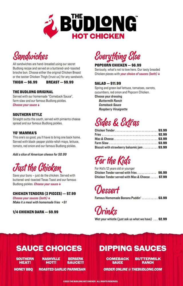 THE BUDLONG HOT CHICKEN-URBAN SPACE FOOD HALL - 15 W Washington St ...