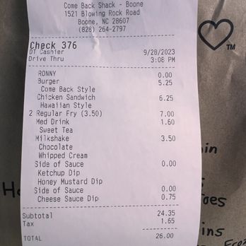 COME BACK SHACK - Updated July 2024 - 259 Photos & 503 Reviews - 1521 ...