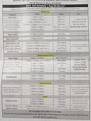 MOANA SPRINGS COMMUNITY AQUATICS AND FITNESS CENTER - Updated February ...