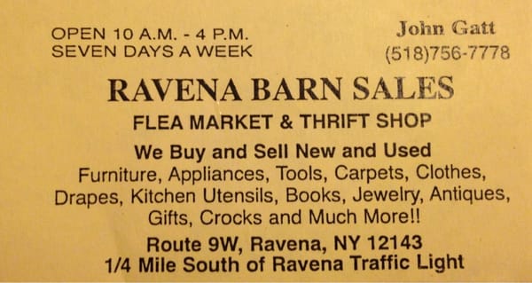 RAVENA BARN FLEA MARKET - Updated August 2024 - 1136 Old State Rd ...