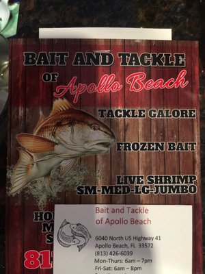 BAIT & TACKLE OF APOLLO BEACH - Updated December 2025 - 6040 N US Hwy ...