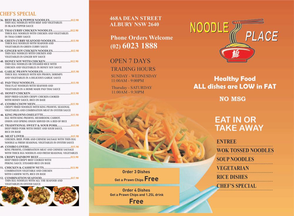 NOODLE PLACE - Updated July 2024 - 468A Dean St, Albury New South Wales ...