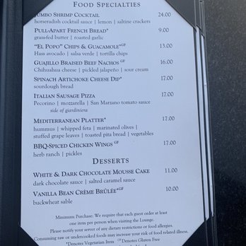 95th Floor Signature Room Menu | Floor Roma