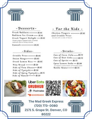 THE MAD GREEK EXPRESS - Updated October 2025 - 2171 S Grape St, Denver ...
