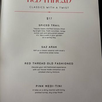 RED THREAD - Updated July 2025 - 114 Photos & 22 Reviews - 300 1st Ave ...
