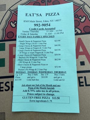 EAT’SA PIZZA - Updated June 2025 - 11 Photos & 14 Reviews - 8569 N Main ...