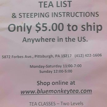 BLUE MONKEY TEA - PITTSBURGH - Updated December 2025 - 46 Photos & 53 ...