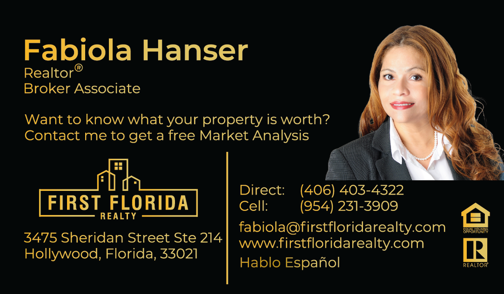 FABIOLA HANSER - FIRST FLORIDA REALTY - Updated March 2026 - 3475 ...